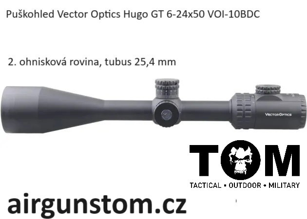 Puškohled Vector Optics Hugo GT 6-24x50 VOI-10BDC SF :: airgunstom.cz